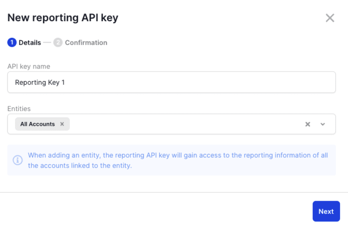 Generate Reporting API Keys