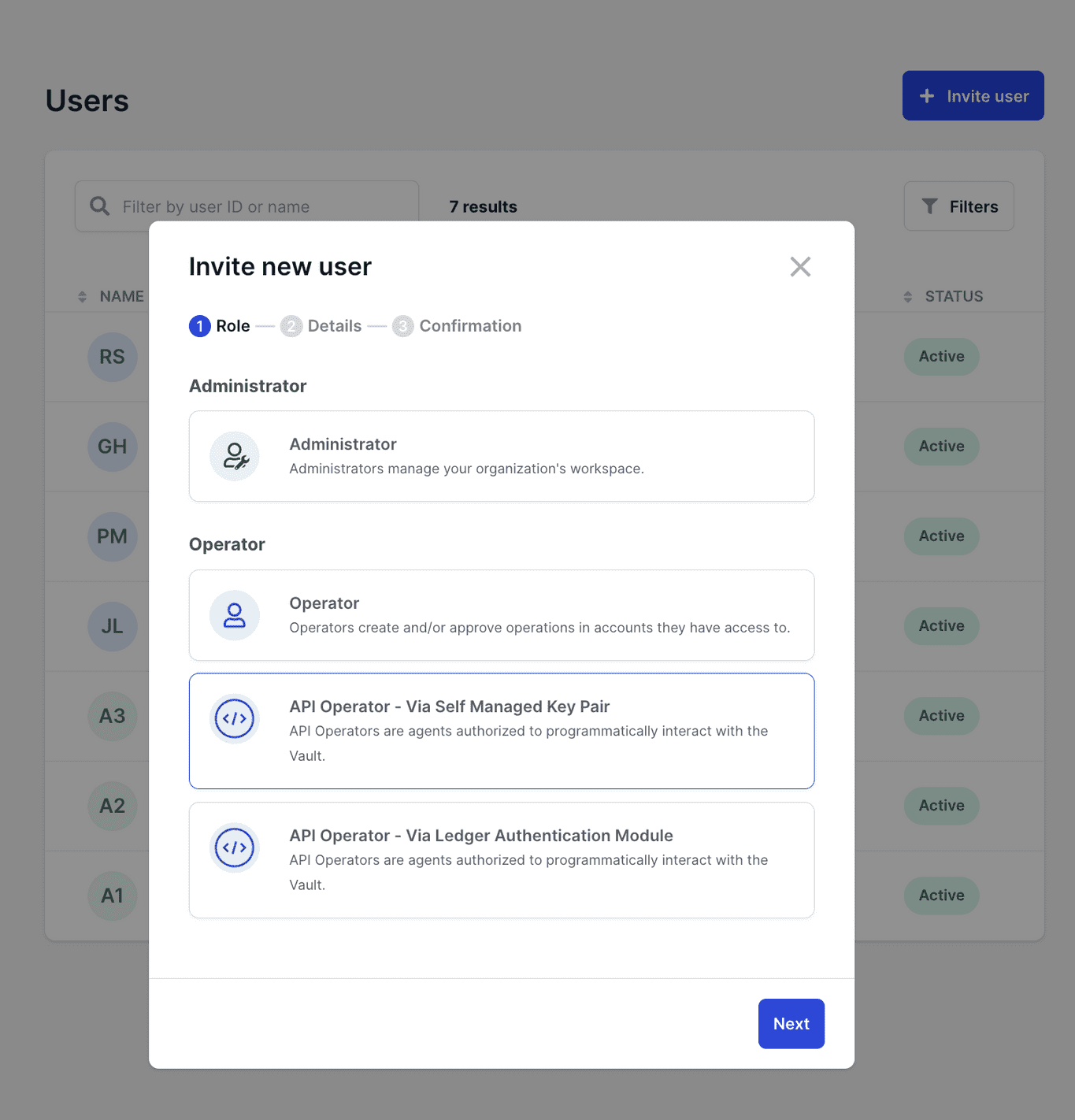 Register a new API User